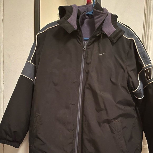 Nike | Jackets & Coats | Mens Size L Black And Blue Nike Winter Jacket ...